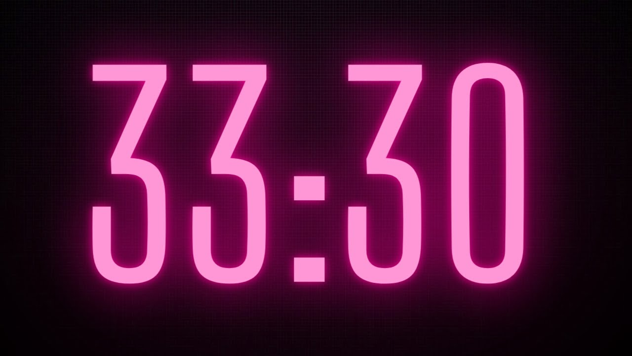 33 MIN 30 SEC countdown timer relaxing videos - YouTube