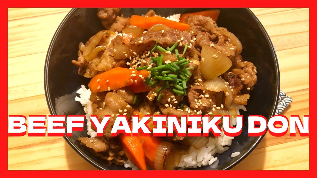 【Japanese recipe】Beef yakiniku don / Beef rice bowl - YouTube