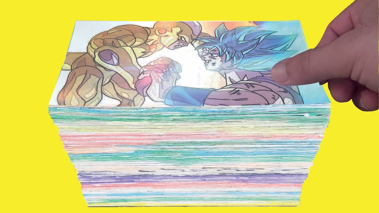 Dragon Ball Flip Book - Super Saiyan Goku Vs Frieza - YouTube