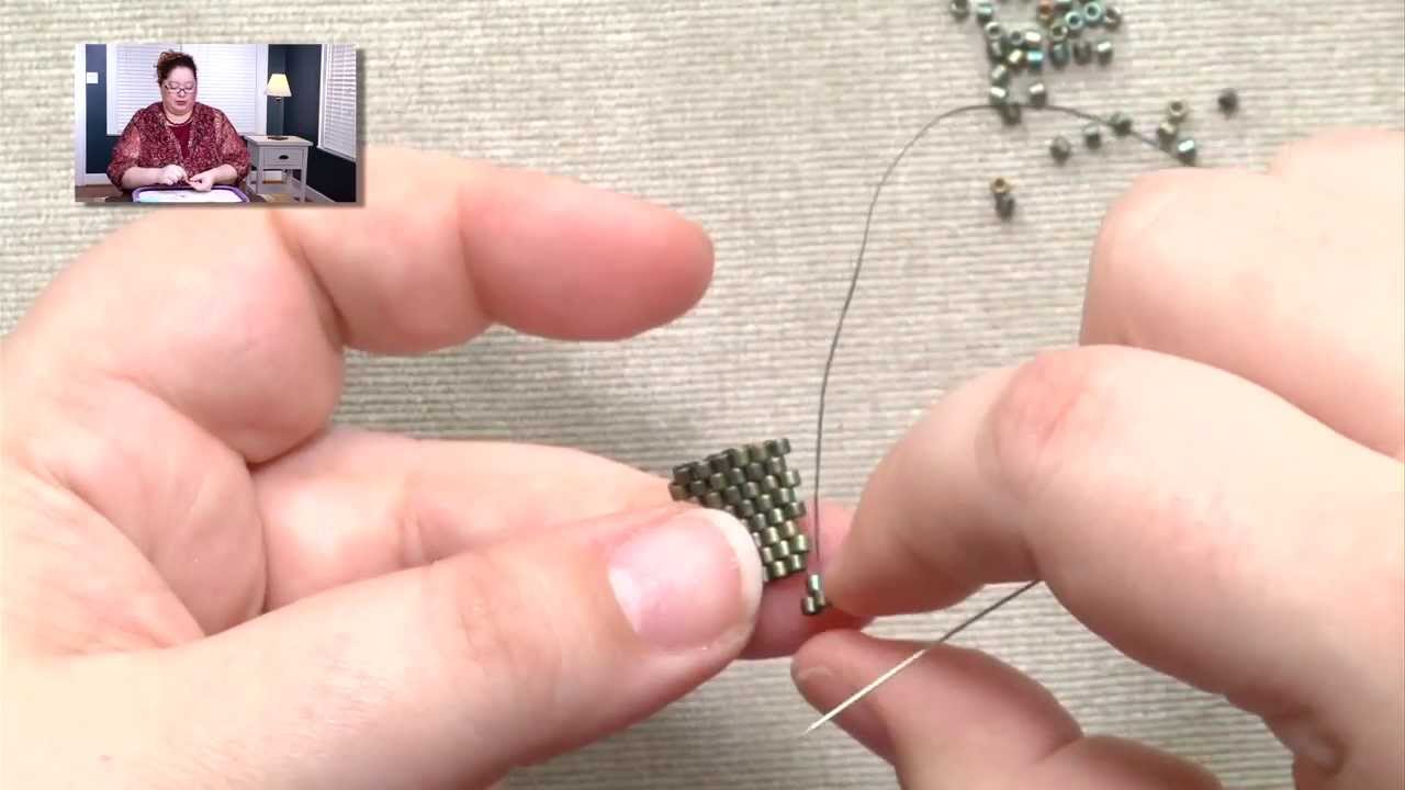 Stiches: Peyote Increases on the Outside of a Row - YouTube