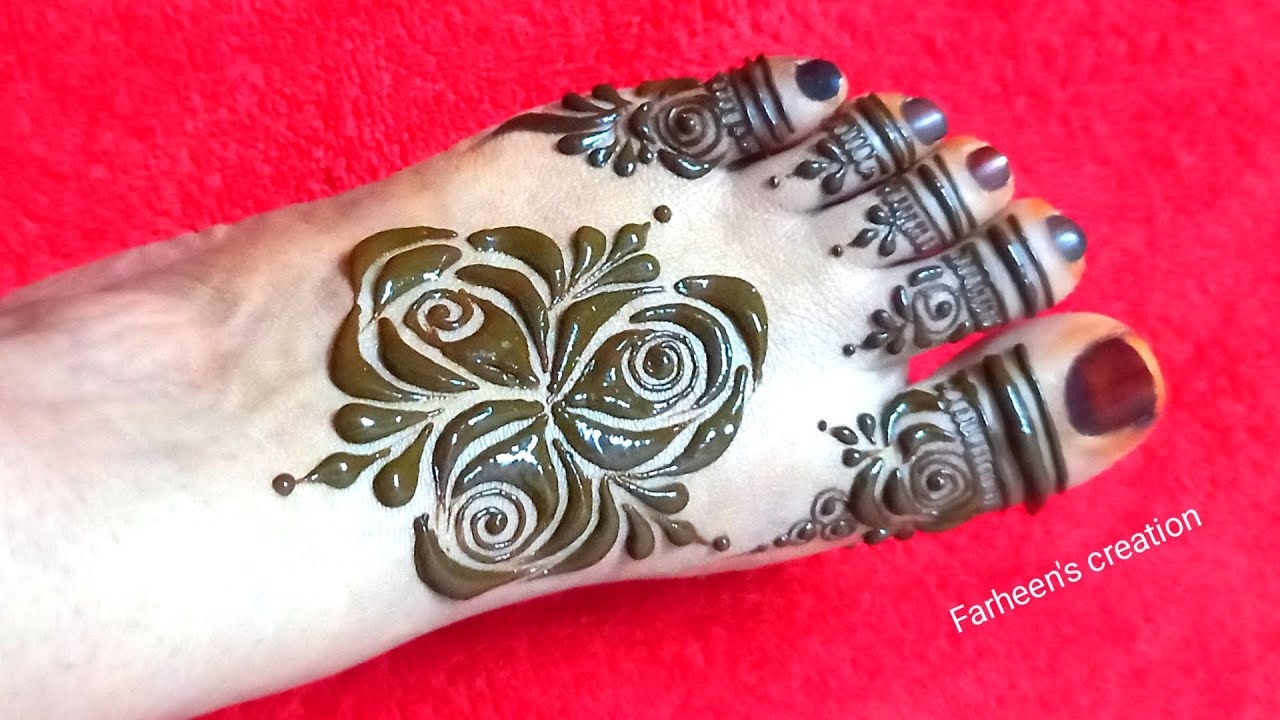 Mehndi design for legs simple & easy | Legs Mehndi design | Pairo ki ...