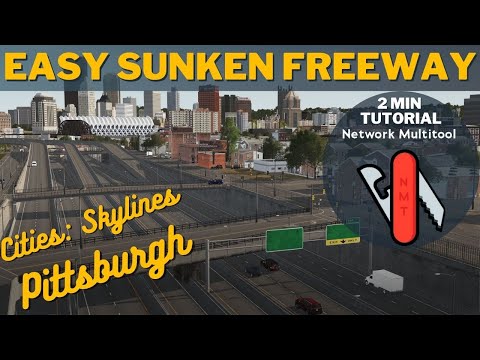 How to Build a Sunken Highway Using Mods in Cities: Skylines - YouTube
