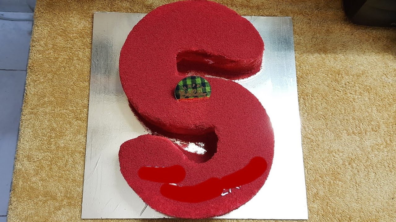 'S' shaped Cake | Red Velvet Cake 🎂 - YouTube