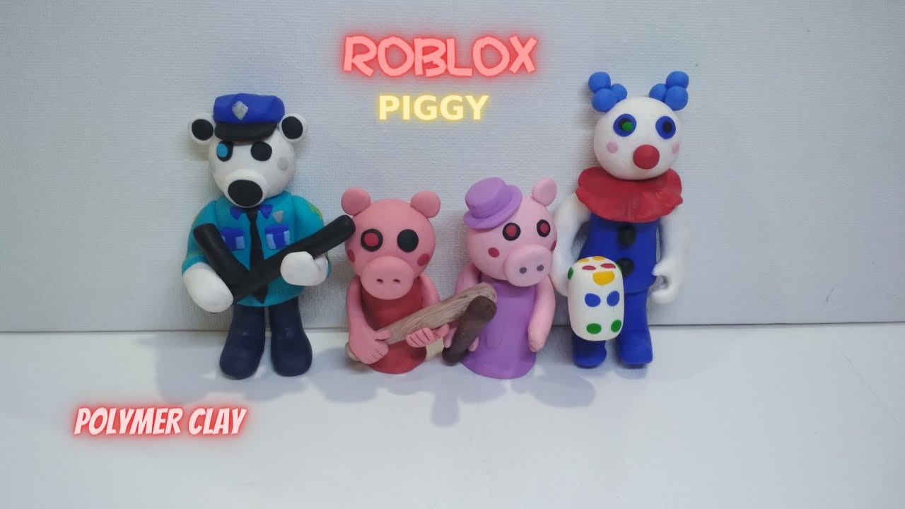Roblox Piggy with polymer clay | Roblox Piggy Characters | Clay art ...