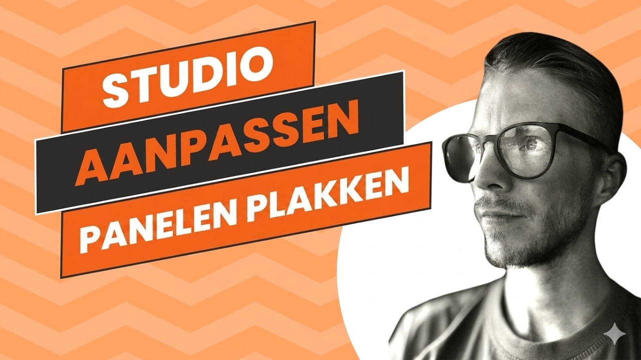"Studio" aanpassen - Panelen plakken deel 1 - YouTube