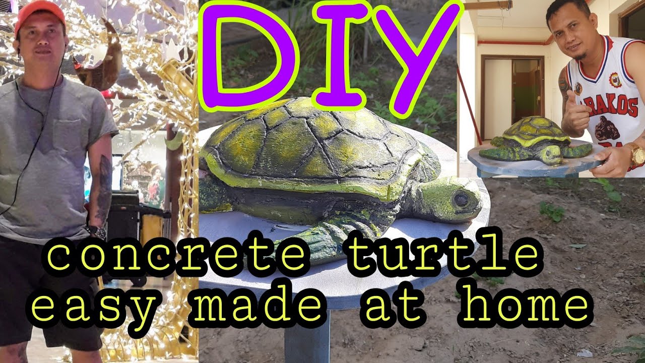 concrete turtle easy made at home..November 26,2020 - YouTube