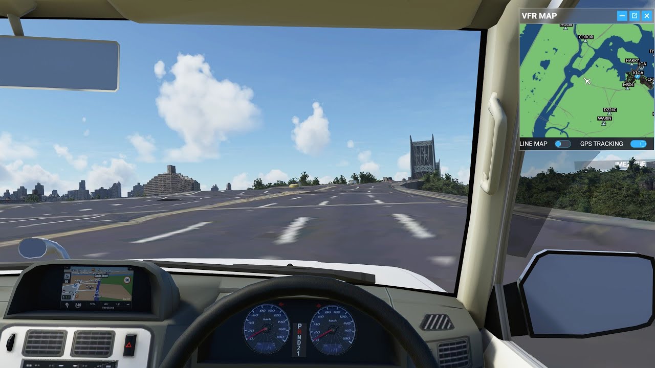 Driving in MS Flight Simulator 2020 from Queens to Manhattan via the ...