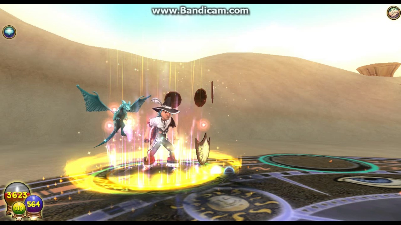 Wizard101 - Showing Sand Wurm Spell - YouTube