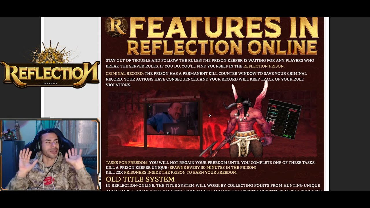 Thread Info And server explanation - REFLECTION Online - شرح سيرفر - YouTube