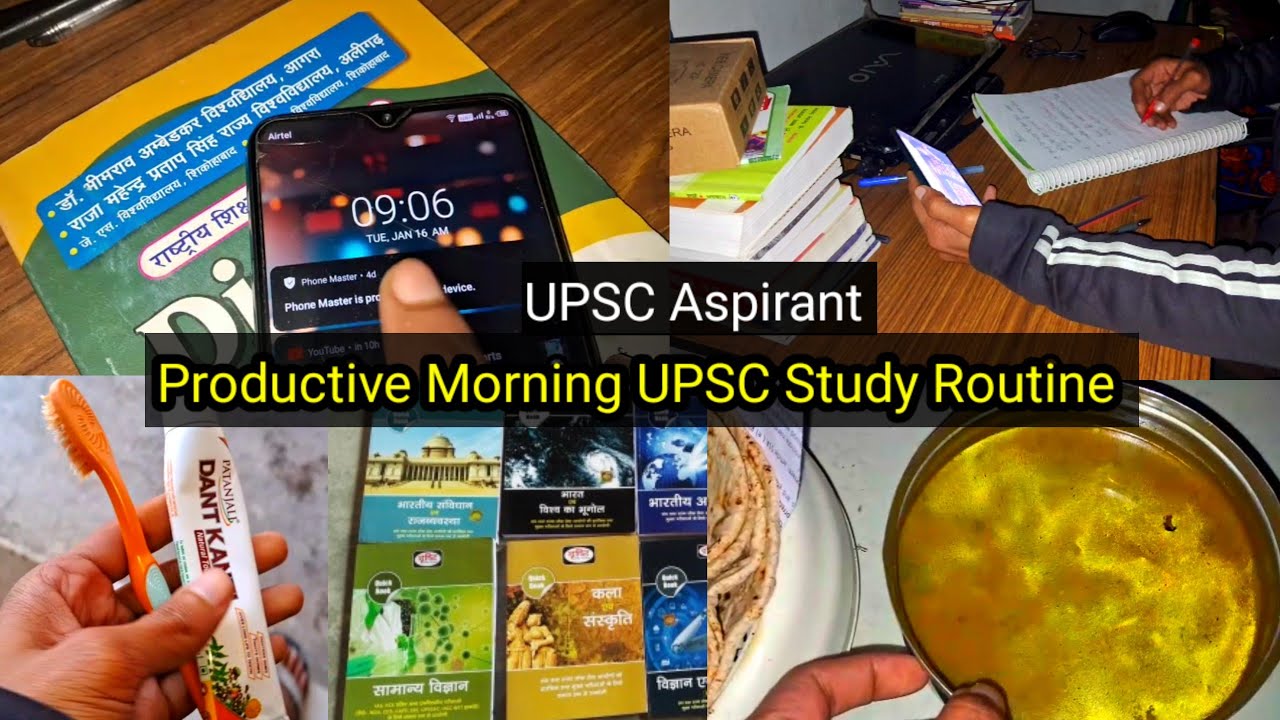 Productive Morning 🌄 UPSC Study Routine || a day in the life of upsc ...