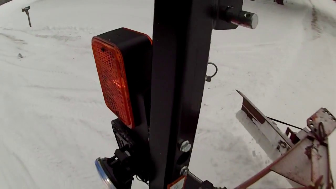 Plowing first time with new John Deere 1023e, rear blade, jury rigged ...