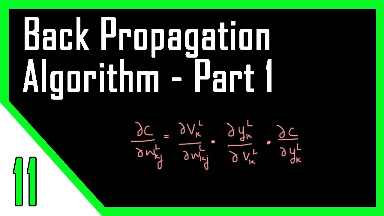 Back Propagation Algorithm Part 1 Neural Networks Youtube 2780