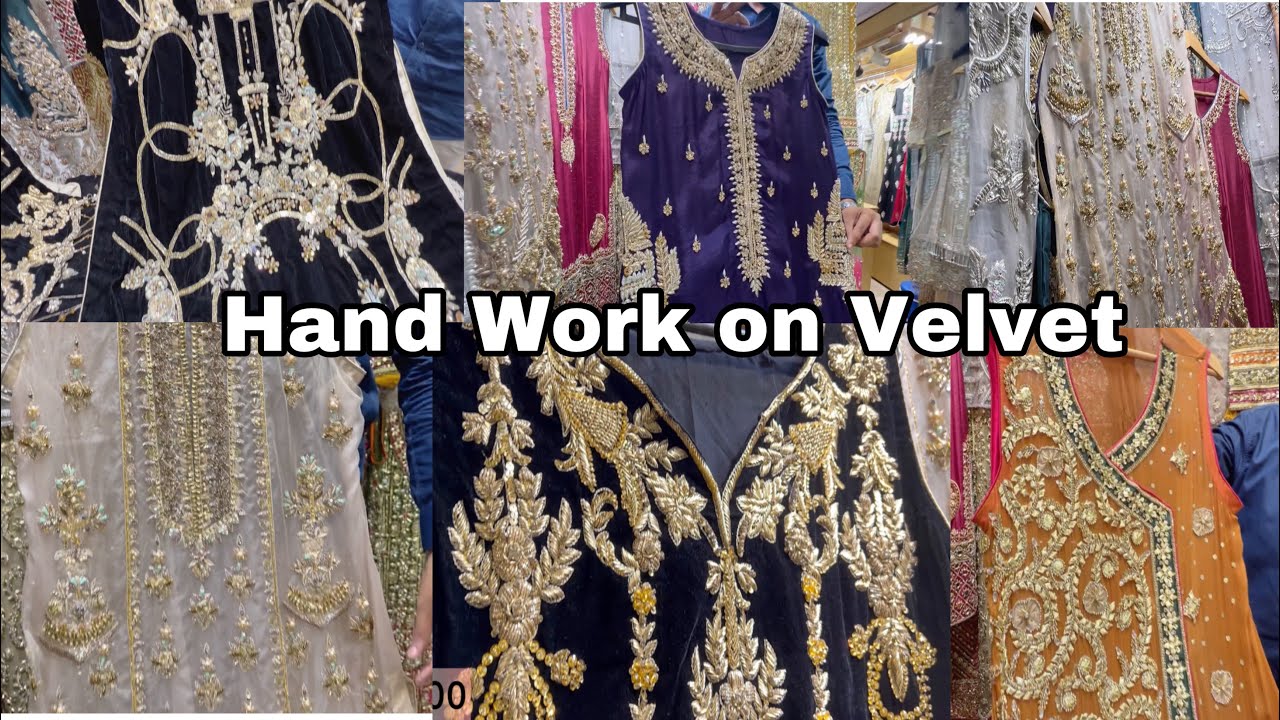 Velvet Hand Work Dress | Winter Wedding Dress | FGL - YouTube