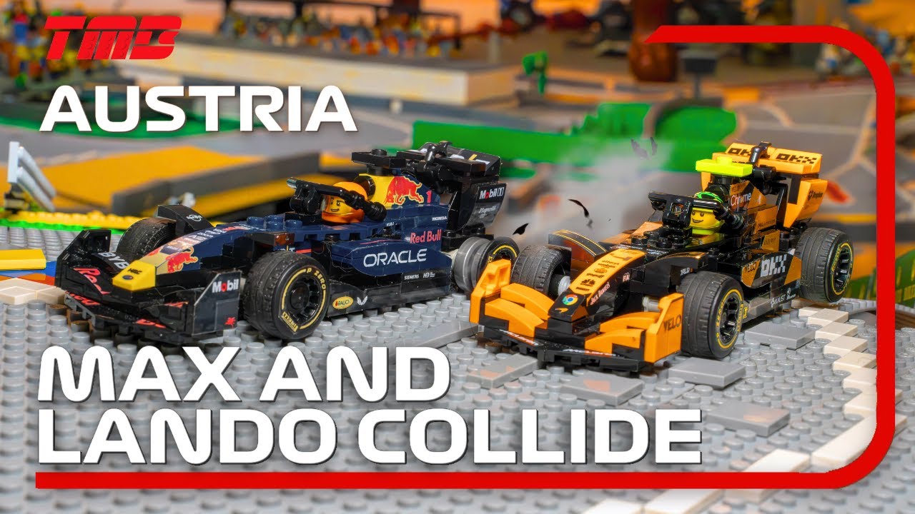 Verstappen and Norris Crash While Fighting for the Lead! | 2024 Lego ...