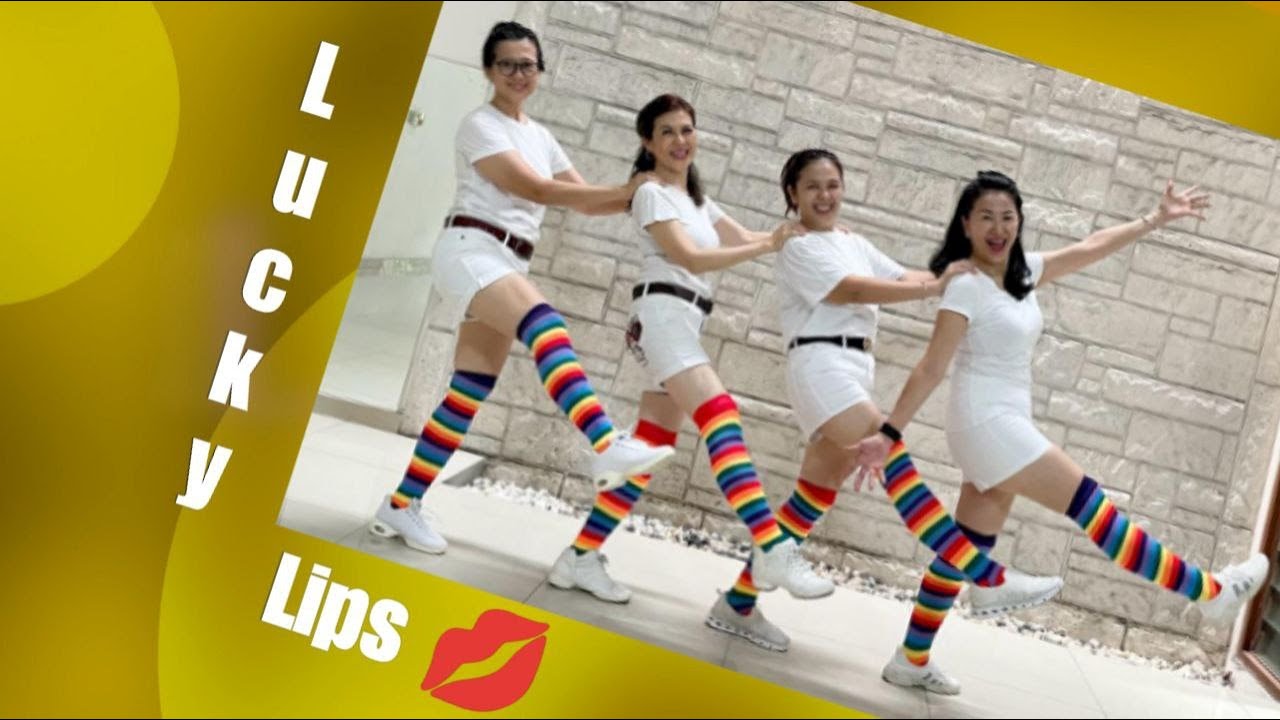 Lucky Lips Line Dance (demo & count) - YouTube