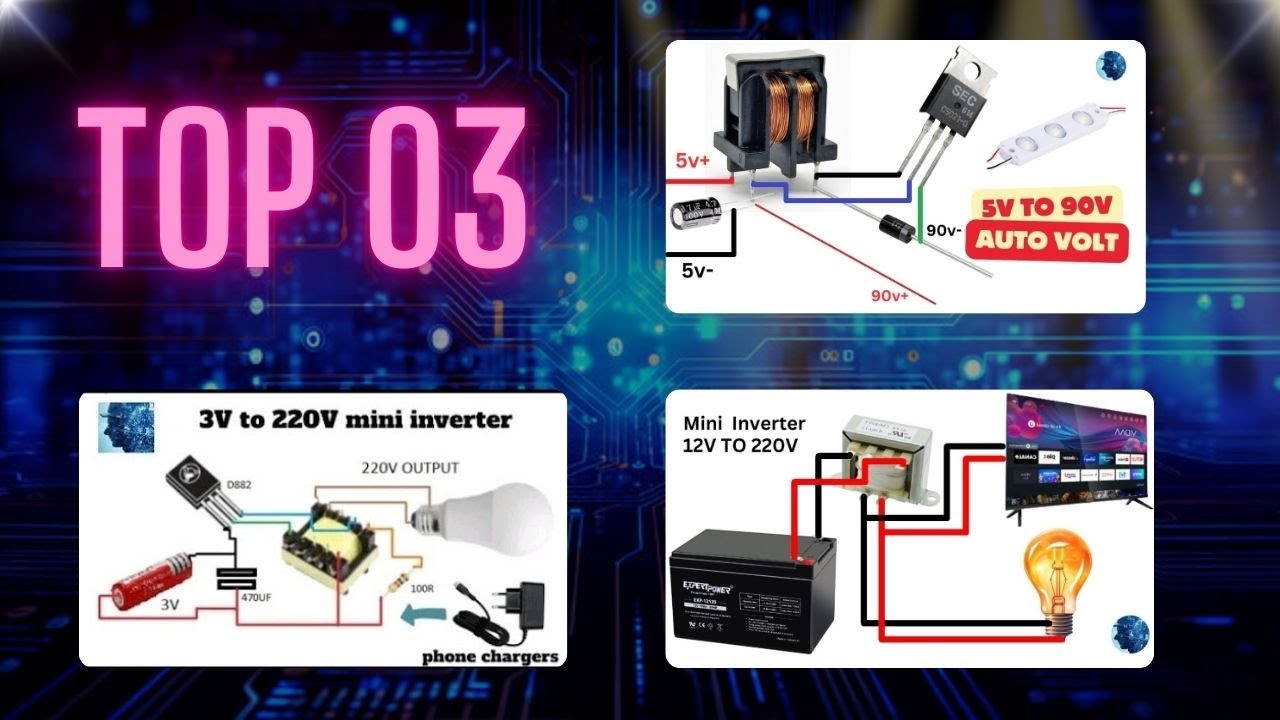 Top 03 voltage Inverter project - YouTube