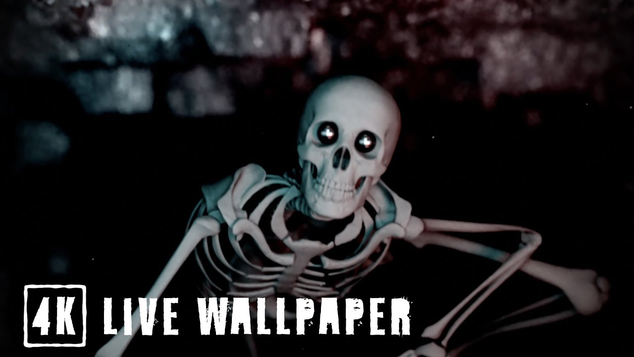 CREEPY Crawling Skeleton | 4K HALLOWEEN & HORROR Live Wallpaper ...