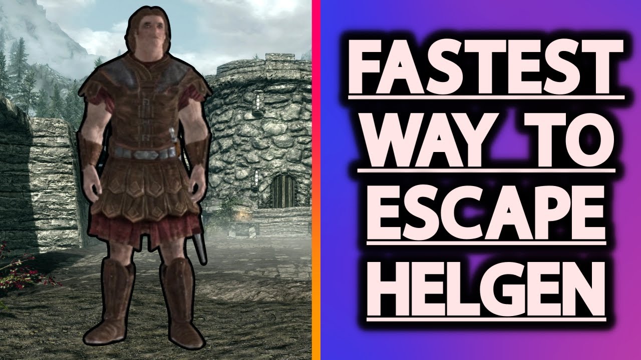 Fastest Way To Escape Helgen | The Elder Scrolls V Skyrim - YouTube