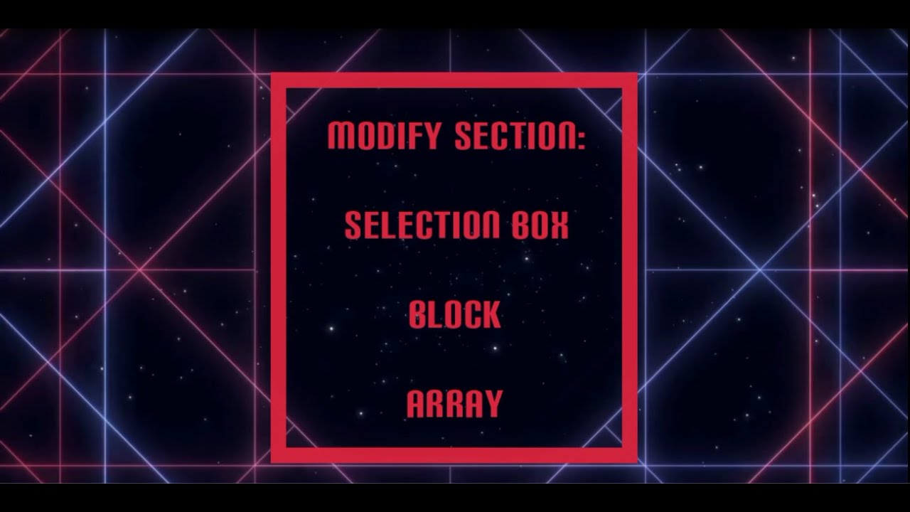 AutoCad Tutorial : Modify section (Selection box, Block, Array) - YouTube