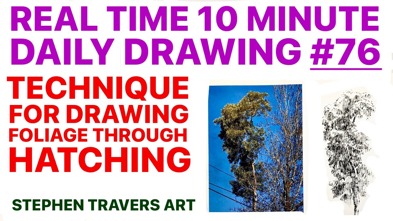 Draw Trees Easily with Hatching - YouTube
