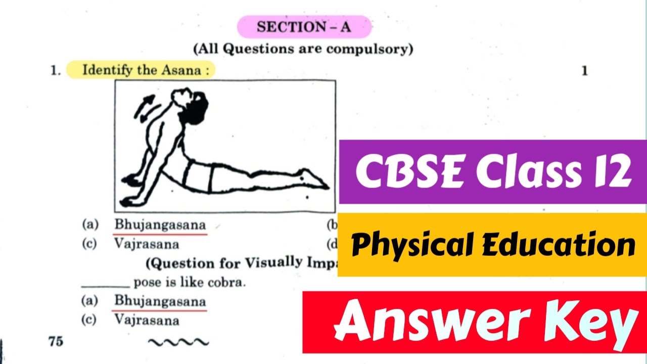 Physical Education Paper Answer Key Set 4 Class 12 CBSE 2023 | Physical ...
