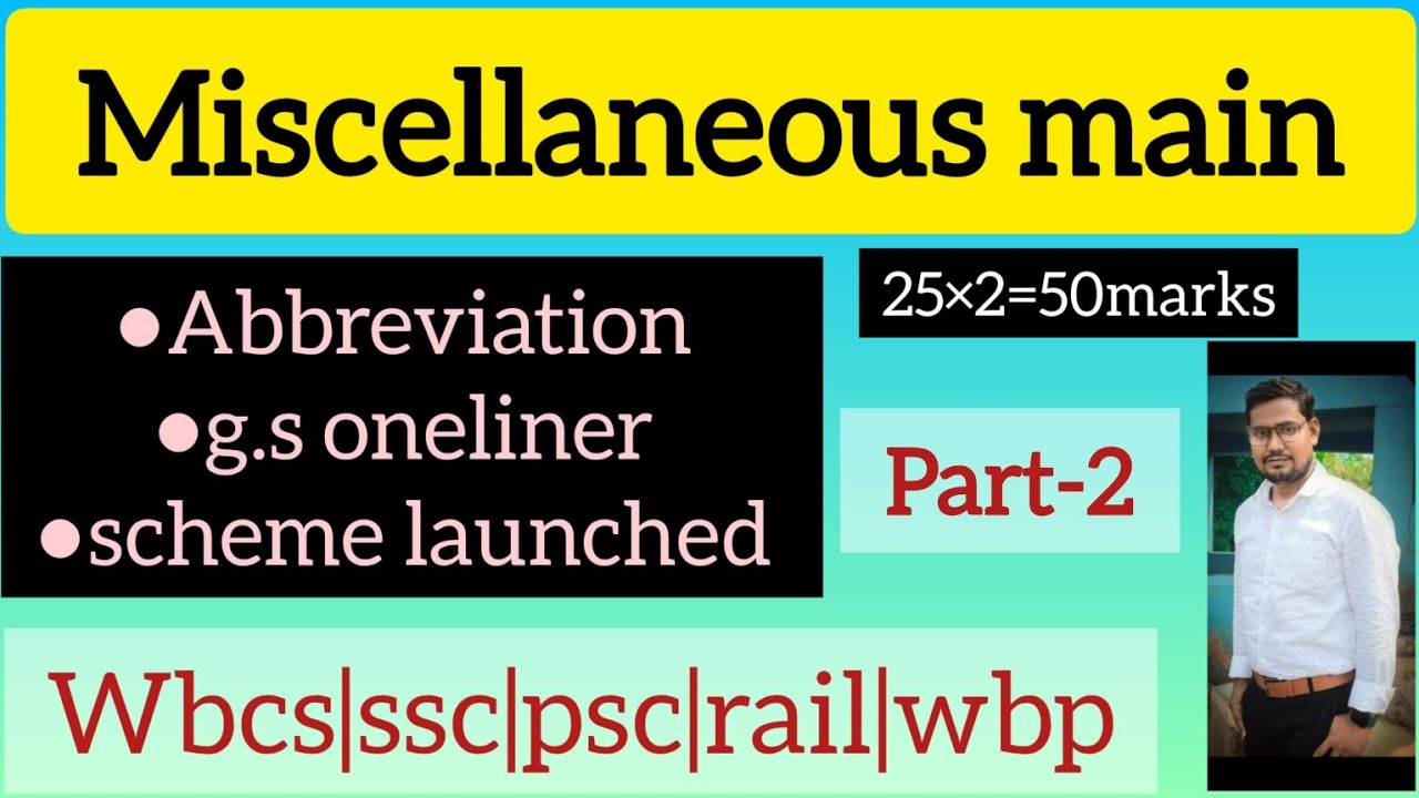 Miscellaneous main abbreviation schemes g.s oneliner - YouTube