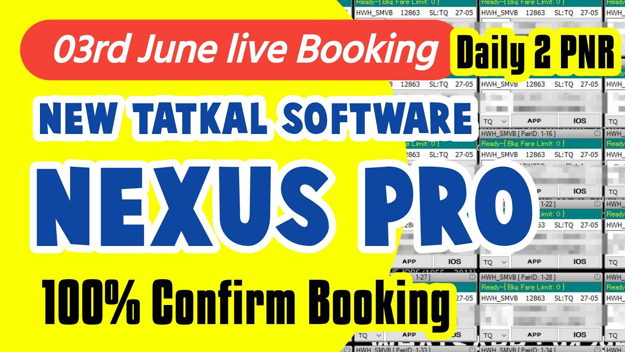 tatkal software today !! Live tatkal booking !!Today Tatkal Booking ...