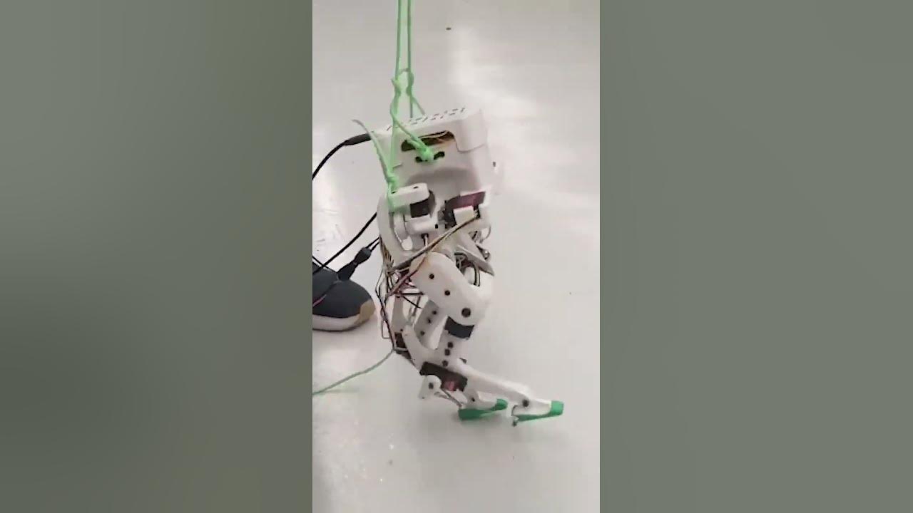 A 1-foot tall, 3D-printed bipedal robot student project - YouTube
