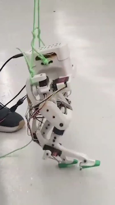 A 1-foot tall, 3D-printed bipedal robot student project - YouTube