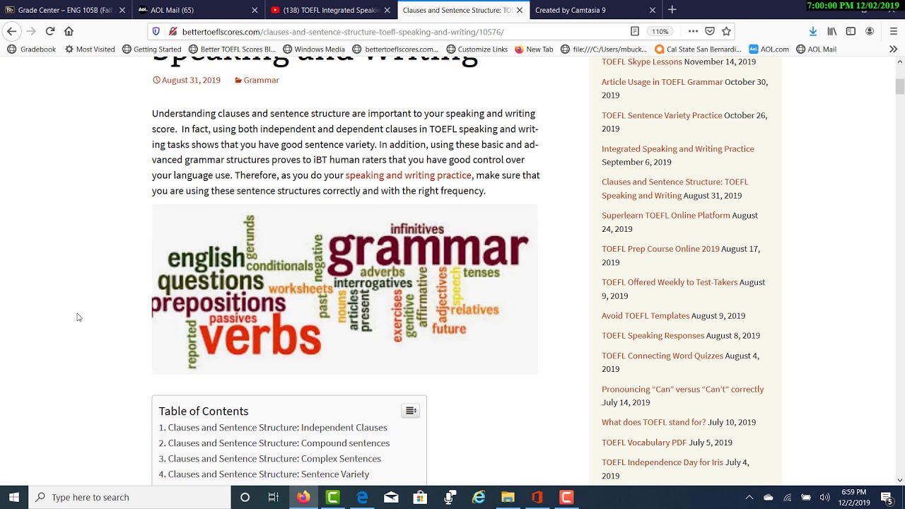 TOEFL Grammar Clauses And Sentence Structure YouTube toefl-grammar-clauses-and-sentence-structure-youtube