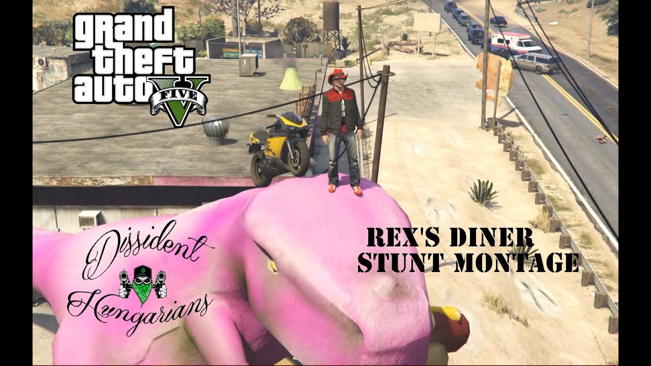 GTA 5 Online :Rex's Diner Stunt Montage - YouTube