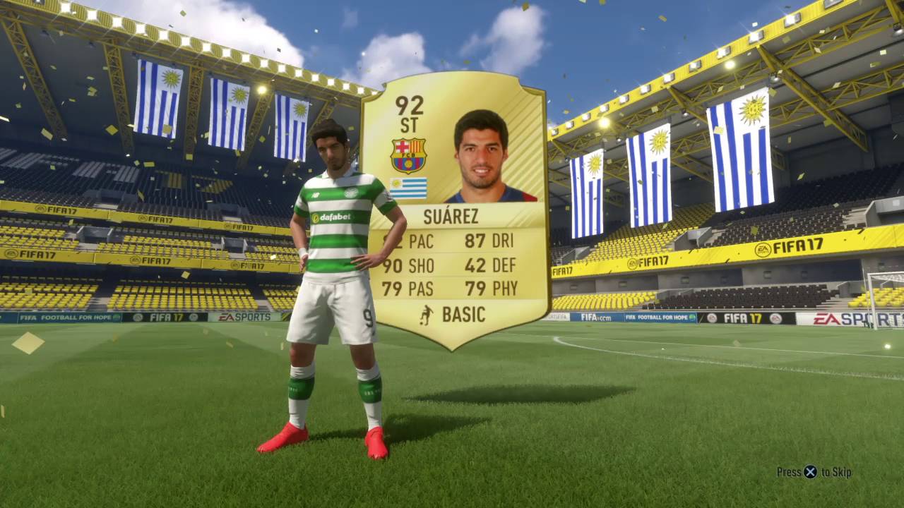 LUIS SUAREZ walk out fifa 17 free web app daily pack opening - YouTube