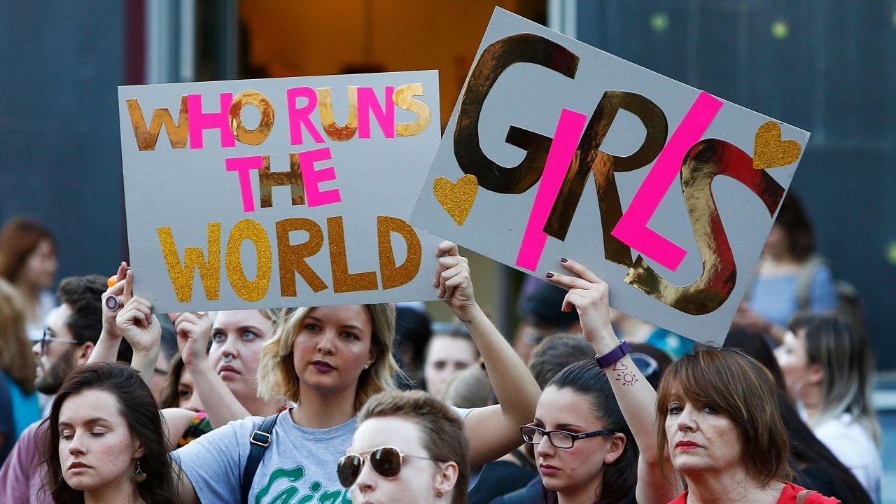 Women skip work on International Women's Day - YouTube