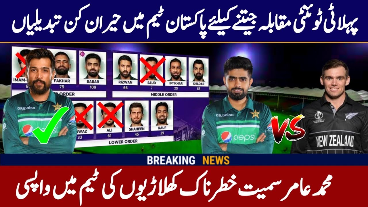 Pakistan Team Final Playing XI For 1st T20 Match against New Zealand ...