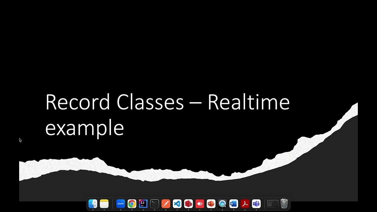 Java Record Class - Realtime application - YouTube