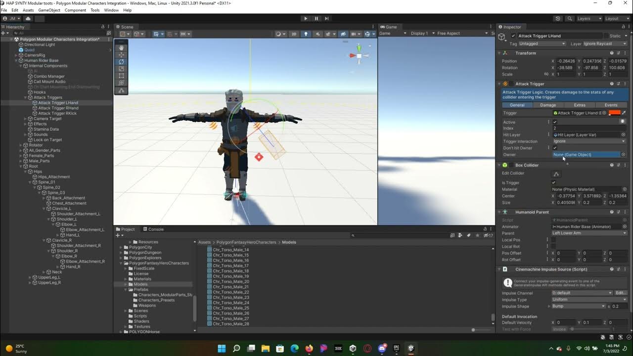 Unity tutorial: Hap & Synty - Polygon Modular Fantasy Characters ...