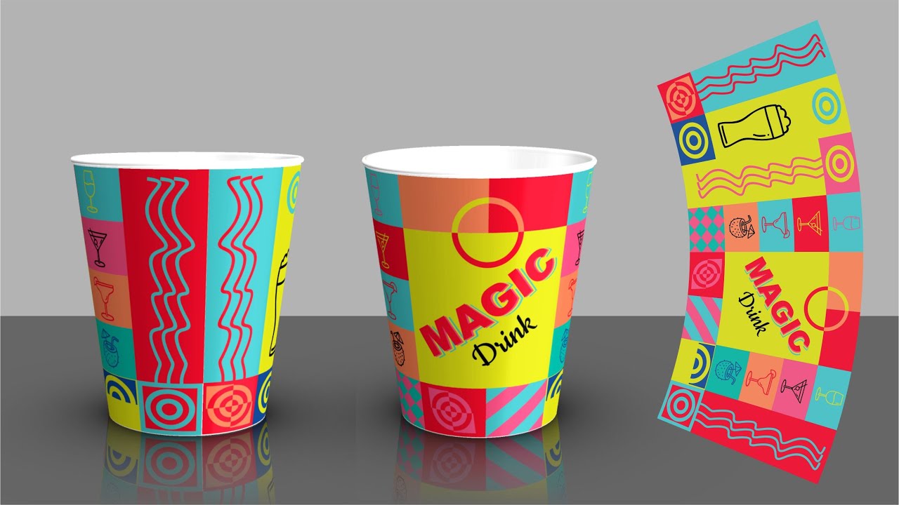 Paper Cup Sleeve Design - Coffee Cup New Design ( CorelDraw ...