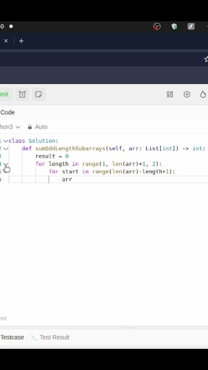Day - 6 | sum of all odd length subarrays | code naman | #coding #leetcode #23 - YouTube