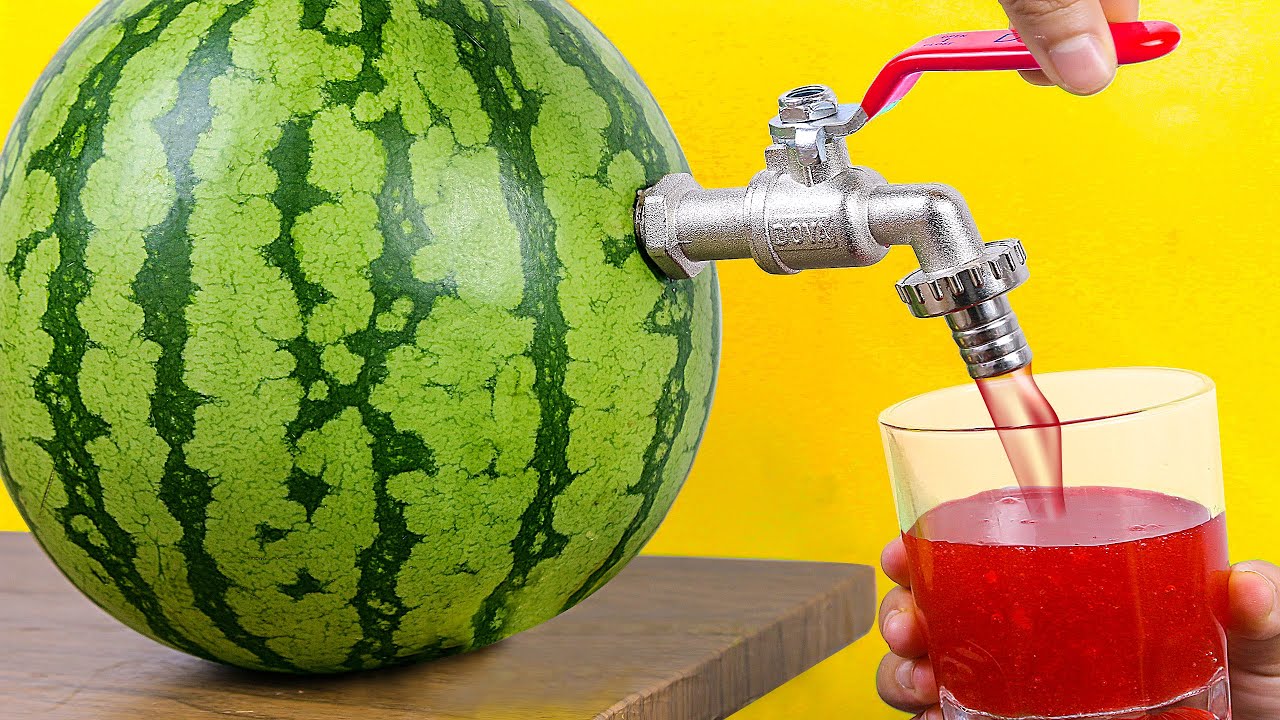 Stop Motion Cooking Make Mukbang Cream Cake From Watermelon Hacks ASMR ...