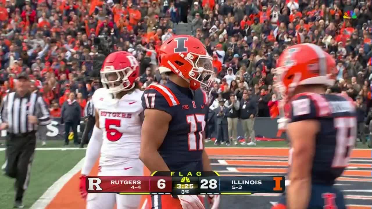 Luke Altmyer Finds Collin Dixon for Another TD vs. Rutgers | Illinois ...