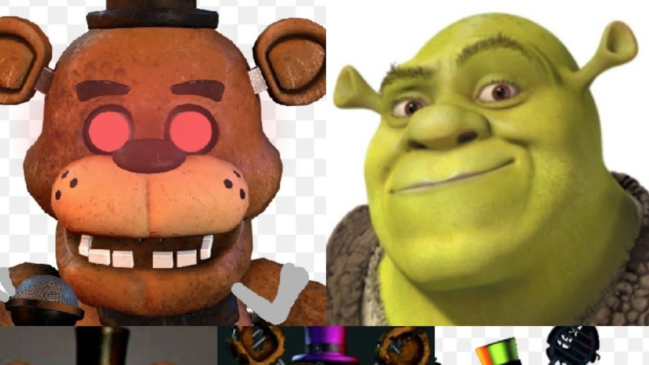 My Oc, Shrek, Withered Freddy, Nightmare and Nightmare Fredbear Sing ...