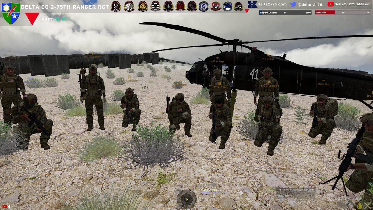 Arma 3 Infantry Gameplay - Delta Co 2-75th #milsim #live #rangers # ...