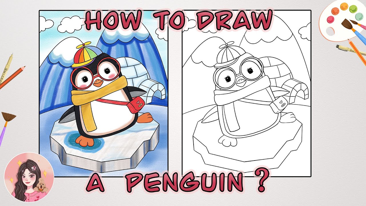 How to draw a penguin? | cute penguin drawing Step by Step | Easy ...