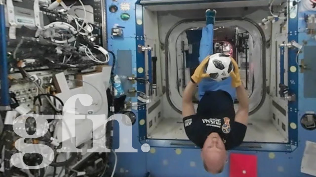 Playing Football in Zero Gravity on the ISS - 360 VR Video - YouTube
