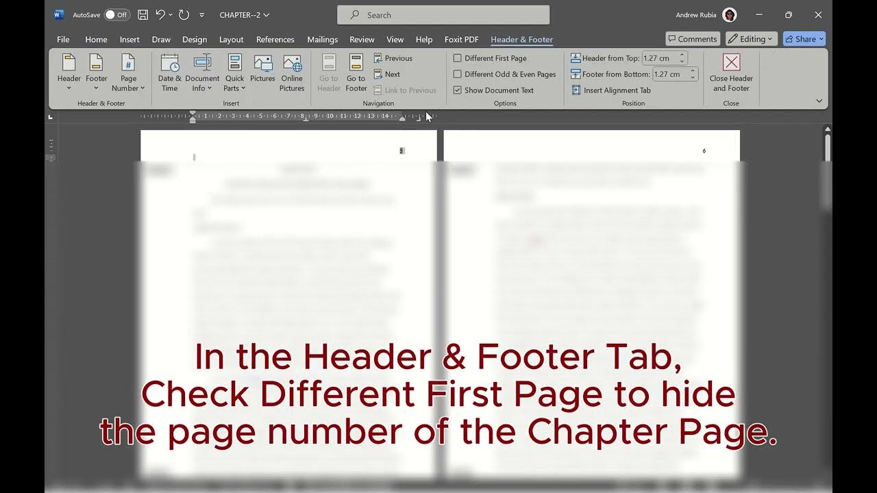 How to insert page numbers in research papers - YouTube