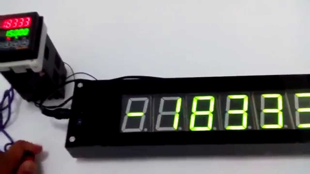 7 segment display for module Autonics - YouTube