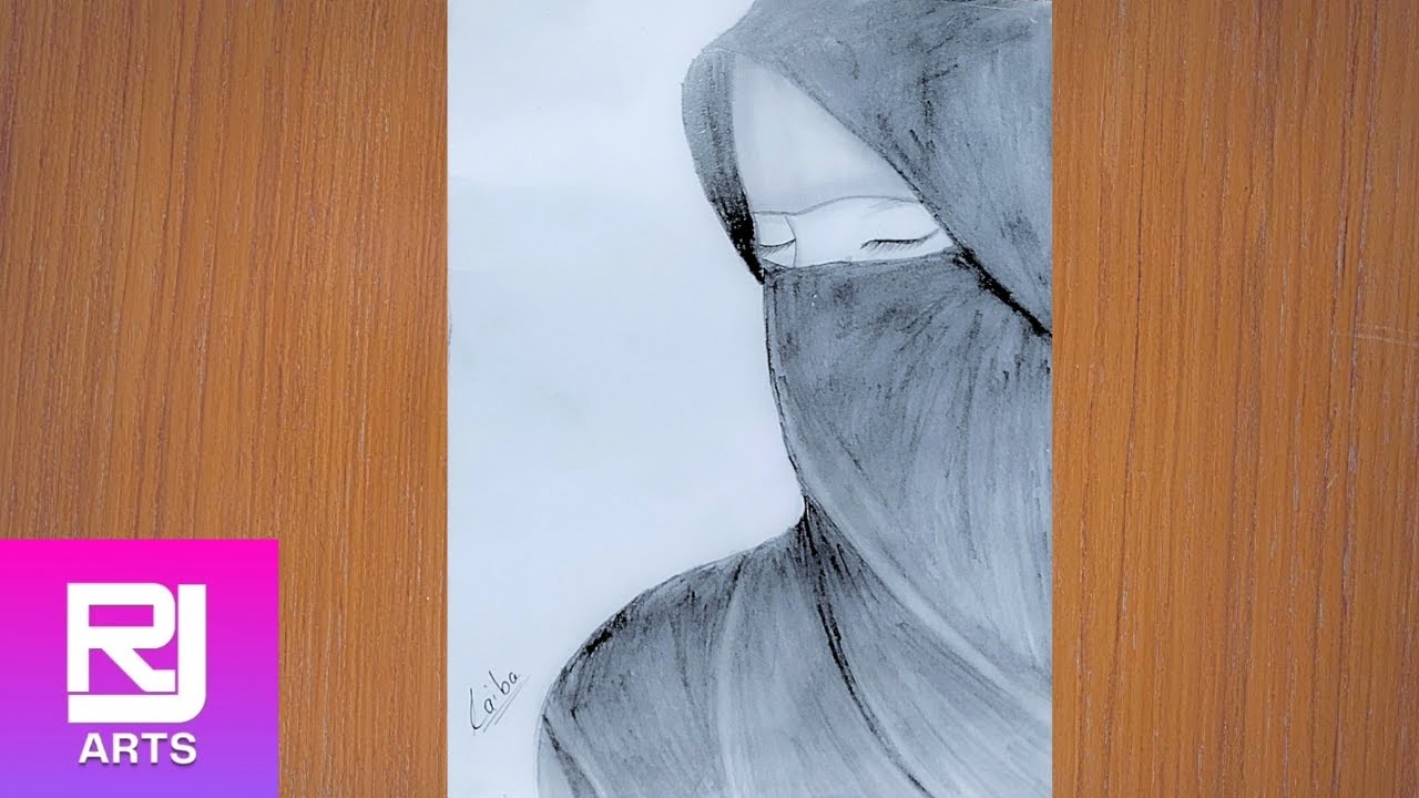 How to draw beautiful hijabi girl || Muslim girl in hijab || easy ...