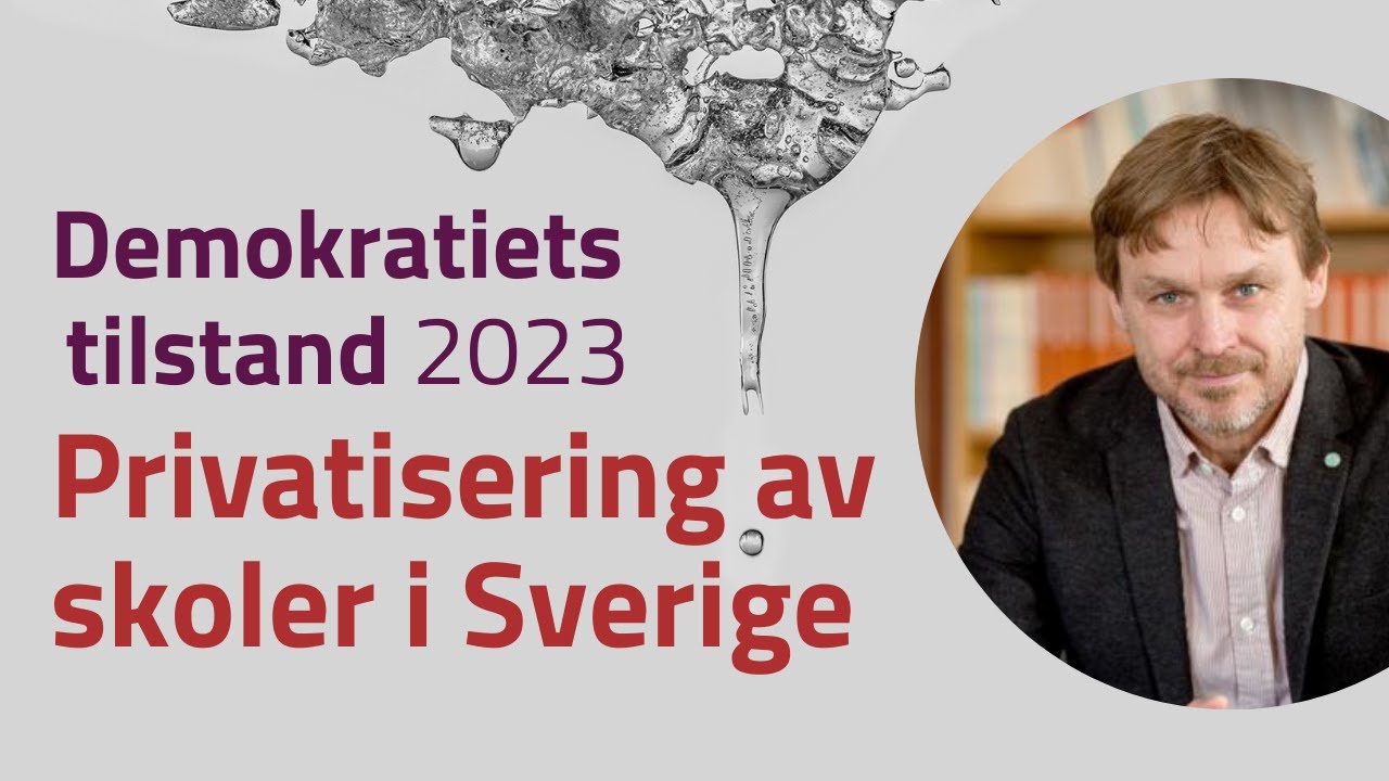 Joakim Palme om effektene av privatisering av skoler i Sverige - YouTube