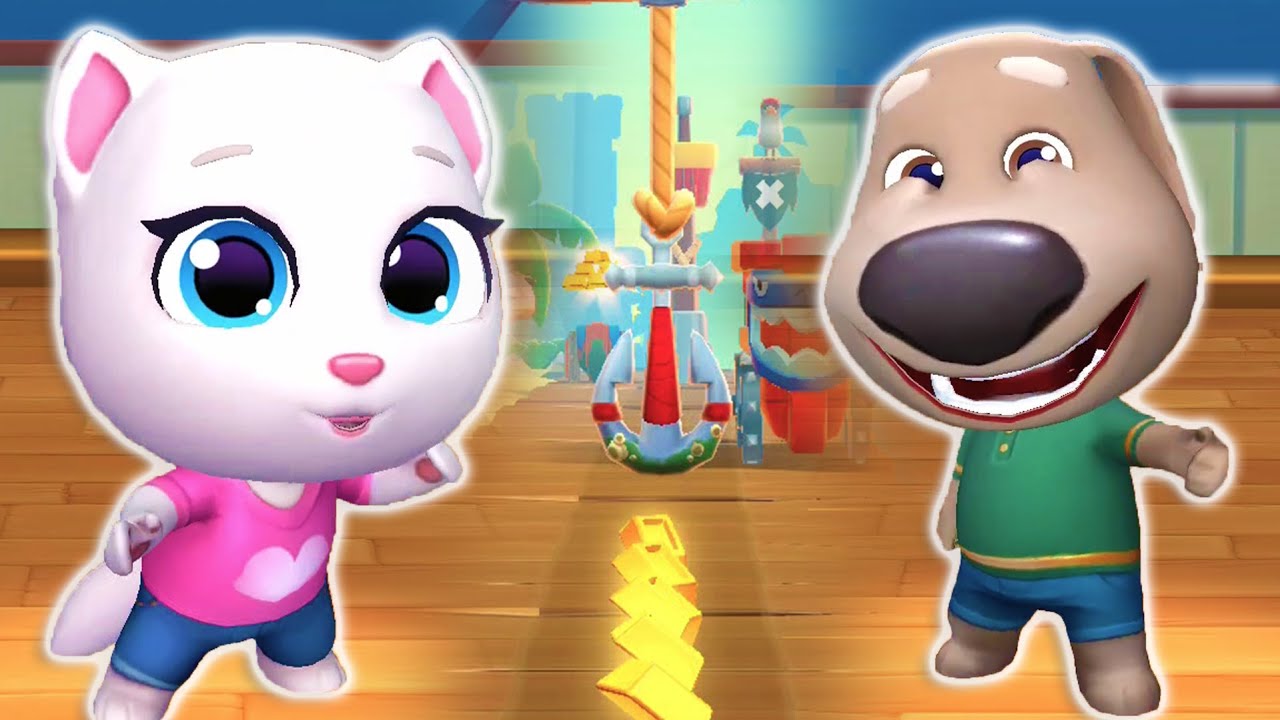 Talking Tom Gold Run 2 - Ben, Angela - Full screen - LILU Gameplay ...