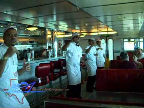 Dancing at Johnny Rockets on Royal Caribbean - YouTube